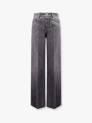 Bottega Veneta Black Washed Palazzo Denim Jeans - Grey
