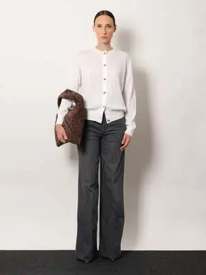 Bottega Veneta Black Washed Palazzo Denim Jeans