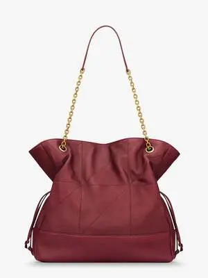 Saint Laurent Jamie Leather Shoulder Bag With Carré Rive Gauche Stitching