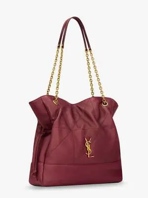 Saint Laurent Jamie Leather Shoulder Bag With Carré Rive Gauche Stitching