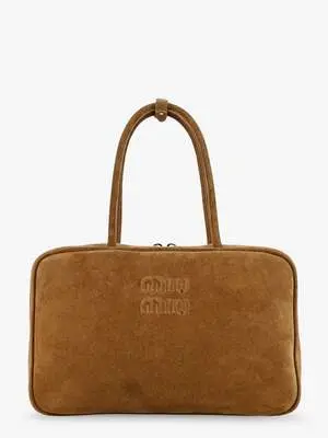 Miu Miu Beau Suede Handbag - Brown