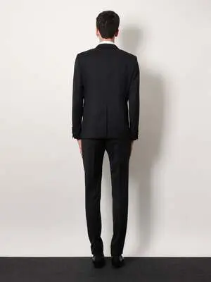 Tagliatore Virgin Wool Tuxedo With Iconic Brooch