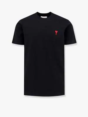 AMI Paris Biologic Cotton Tshirt - Black