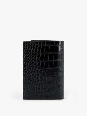 TOM FORD Leather Wallet With Crocodile Print