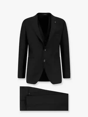 Tagliatore Virgin Wool Suit With Vest - Blue