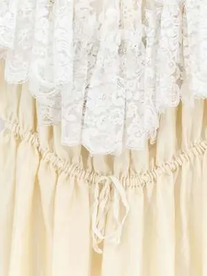 Chloé Silk Jumpsuit With Lace Ruffles