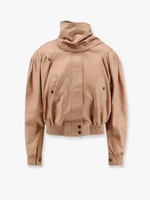 Chloé Leather Jacket With Stitched Profiles