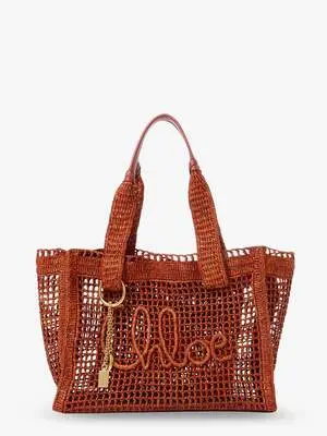 Chloé Eastwest Summer Banana Raffia Shoulder Bag - Brown