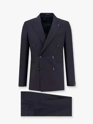 Tagliatore Doublebreasted Virgin Wool Suit - Blue