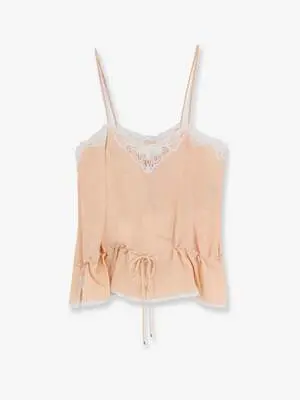 Chloé Printed Silk Top - Pink
