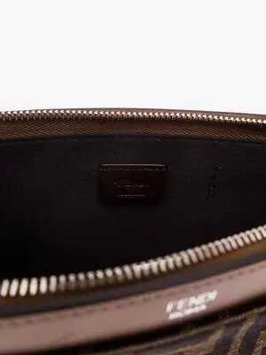 Fendi Ff Jacquard Fabric Flat Pouch Large