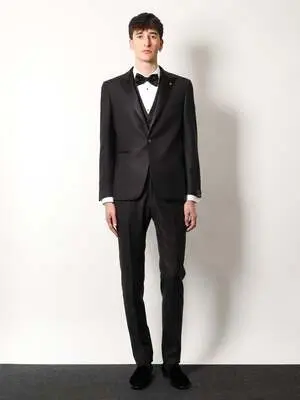 Tagliatore Virgin Wool And Silk Tuxedo With Vest
