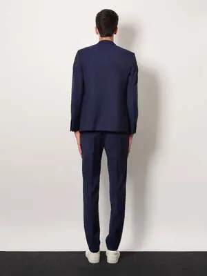 Tagliatore Virgin Wool Suit With Removable Iconic Brooch