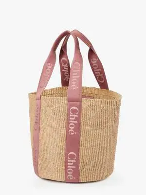 Chloé Woody Raffia Shoulder Bag