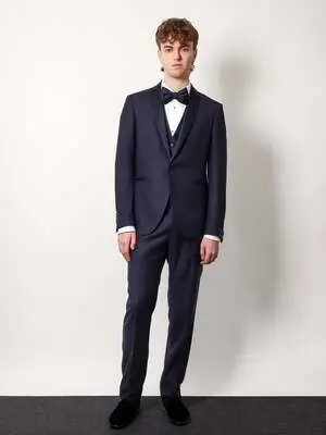 Tagliatore Virgin Wool And Silk Trouser With Vest