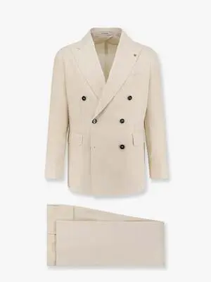 Tagliatore Doublebreasted Linen Blazer - White