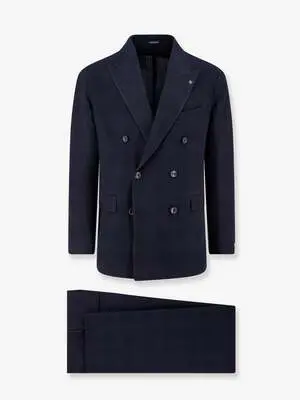 Tagliatore Doublebreasted Stretch Virgin Wool Suit - Blue
