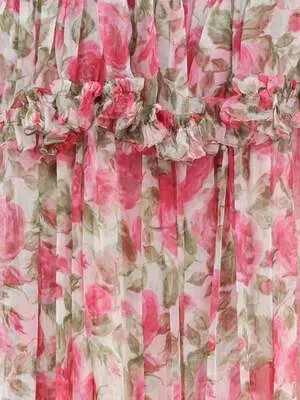 Chloé Silk Long Dress With Floral Print