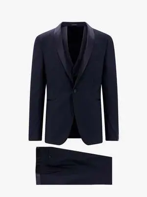 Tagliatore Virgin Wool Tuxedo With Vest
