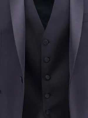 Tagliatore Virgin Wool Tuxedo With Vest