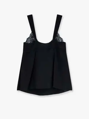 Chloé Silk Top With Lace Profile