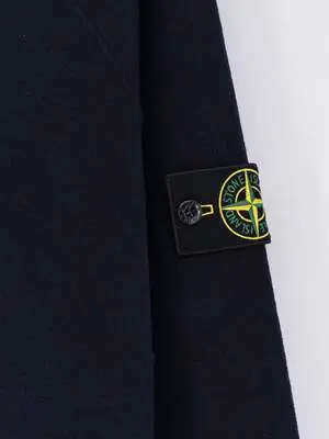 Stone Island Cotton Crew Neck Sweater With Logo Patch - Blue
