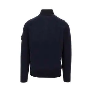 Stone Island Knitted Sweater With Logo Badge