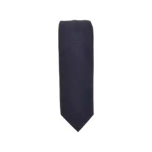 Emporio Armani Silk Necktie With Jacquard Motif - Black