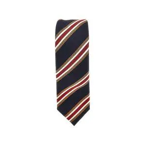 Emporio Armani Silk Necktie With Jacquard Motif - Blue