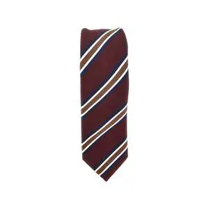 Emporio Armani Silk Necktie With Jacquard Motif - Red