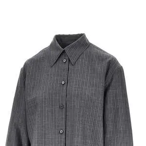JIL SANDER Wool Shirt With Pin-striped Motif
