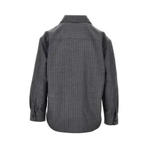JIL SANDER Wool Shirt With Pin-striped Motif
