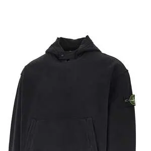 Stone Island Cotton French Terry Hoodie - Black