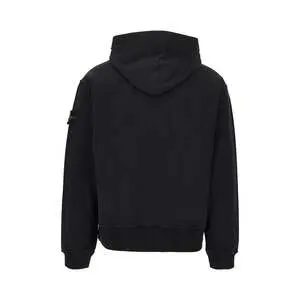 Stone Island Cotton French Terry Hoodie - Black