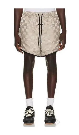 Fear Of God Checkered Gym Short In Grey