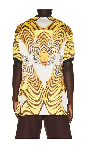 Y3 Tiger Satin Jersey In Yellow