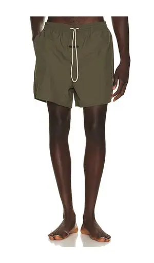 Fear Of God Swim Short In Green - Moss