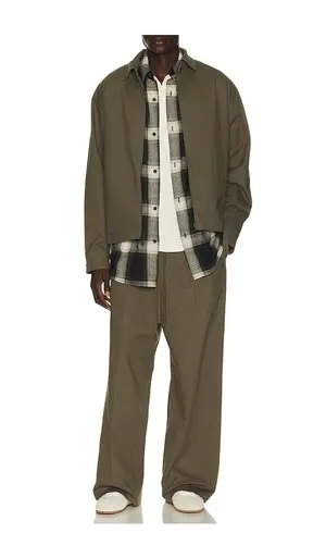Fear Of God Pleat Front Drawstring Pant In Green