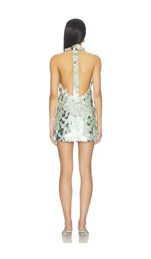 Retrofete Briggs Sequin Dress In Green