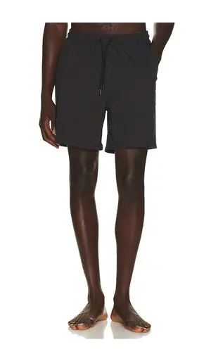 PERCIVAL Rowan Seersucker Swim Shorts In Blue - Navy