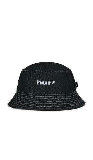 HUF Cassel Bucket Hat In Black - Washed Black