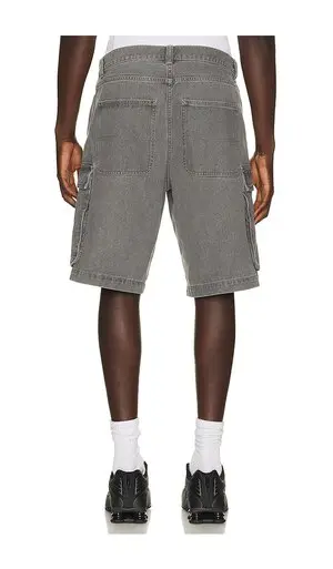 HUF Oval Denim Cargo Short In Grey