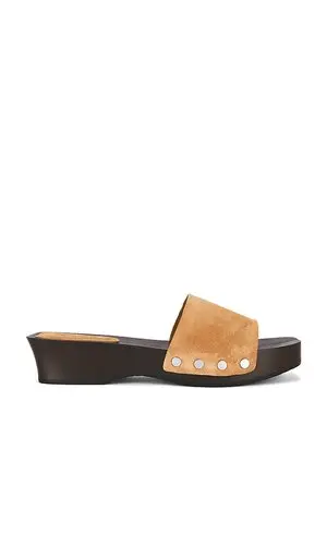 Madewell Vanessa Suede Clog In Brown - Cumin