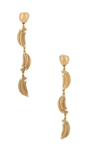 Cult Gaia Neemo Trio Earring In Metallic Gold - Antique Brass