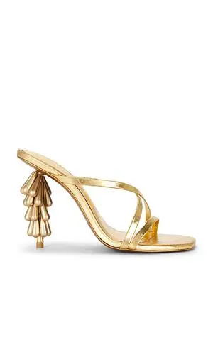 Cult Gaia Sage Sandal In Metallic Gold - Brass