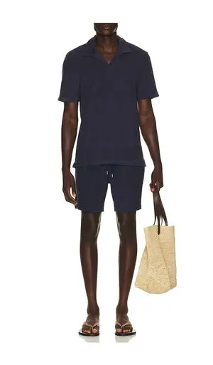 Frescobol Carioca Augusto Terry Cotton Blend Shorts