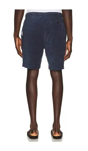 Faherty Brand Cabana Towel Terry Sweatshort In Blue