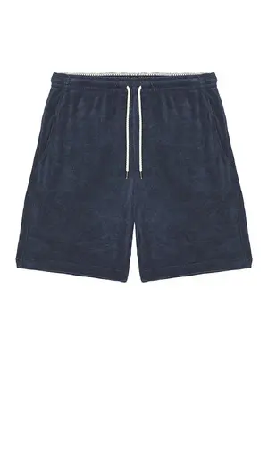 Faherty Brand Cabana Towel Terry Sweatshort In Blue