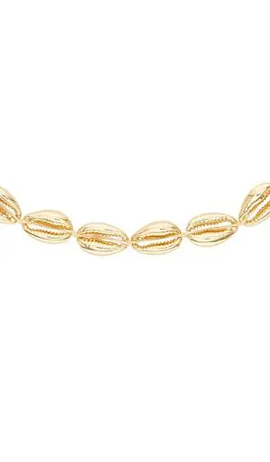 Ettika Cowrie Shell Plated Necklace In Metallic