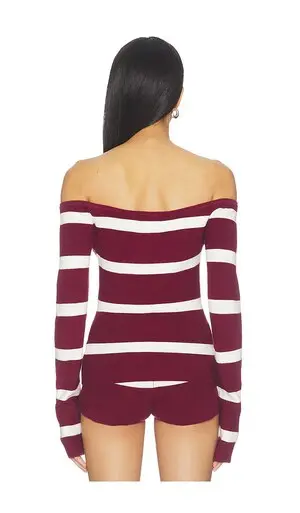 SNDYS. Carla Top In Burgundy
